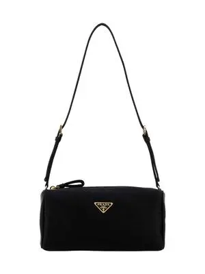 Prada Prada Satin Mini Shoulder Handbag Black