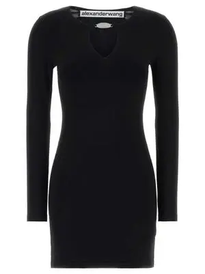 Alexander Wang Stretch Viscose Blend Mini Dress - Black
