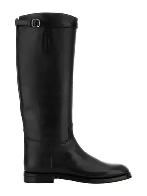 CHURCH`S CHURCH'S Black Leather Buckled Knee High Boots