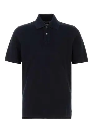 Fedeli Cotton Piqué Polo Shirt For - Blue