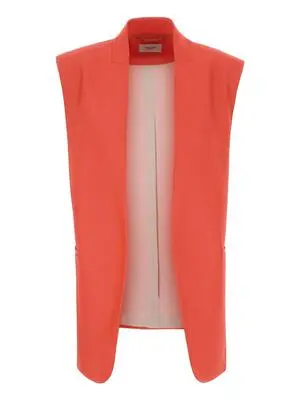 Agnona Coral Wool-blend Vest - Red