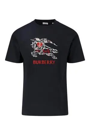 Burberry Graphic Short-sleeve Crewneck T-shirt - Black