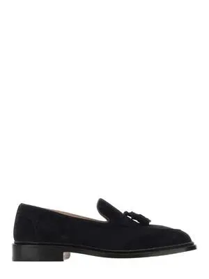 TRICKER'S Suede Elton Loafers With Tassel Detailing - Blue
