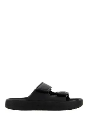 VEJA VEJA Leather Slip-On Platform Sandals Black
