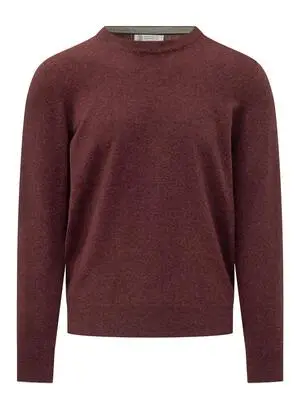 Brunello Cucinelli BRUNELLO CUCINELLI Cashmere Crewneck Sweater Borgogna