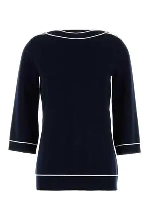 Gucci Navy Wool Knitwear Sweater - Blue