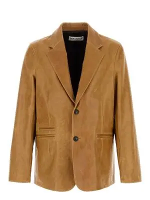 Our Legacy Opening Blazer In Bovine Leather - Camel