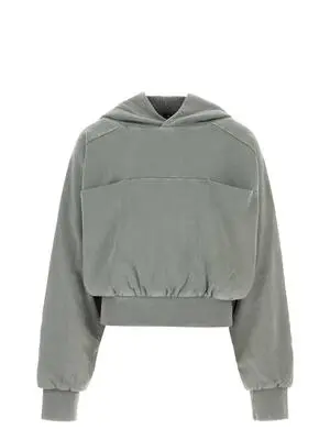 ENTIRE STUDIOS Cotton Cropped Sweatshirt - Grey