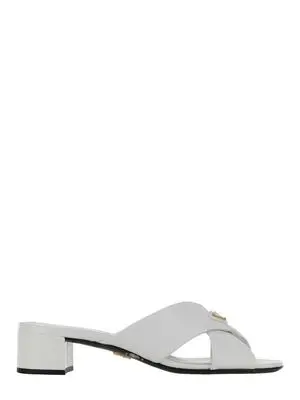 PRADA PRADA Leather Flat Sandals With 3.5 Cm Block Heel