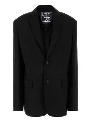 Y/project Oversized Stretch T-shirt Blazer - Black