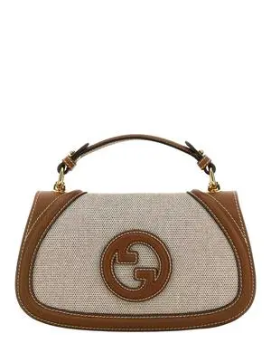 Gucci GUCCI Blondie Two-Tone Canvas And Leather Handbag Multicoloured