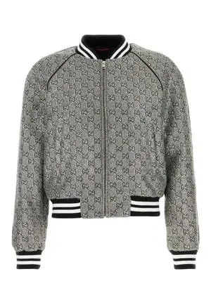 GUCCI GUCCI Embellished Tweed Bomber Jacket