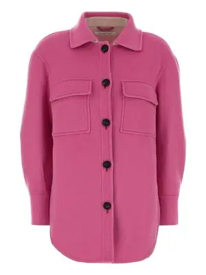 AFTERCOAT Wool & Cashmere Blend Jacket - Pink