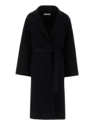 AFTERCOAT AFTERCOAT Wool-Cashmere Blend Belted Jacket Black