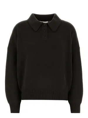 LISA YANG Etta Cashmere Polo Shirt - Brown