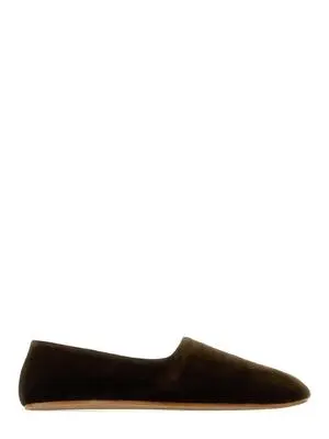 THE ROW Velvet Ponti Ballerinas - Green
