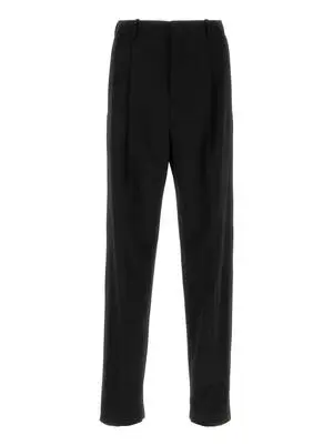 Saint Laurent 100% Wool Tailored Trousers - Black