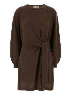 LISA YANG LISA YANG Gabrielle Cashmere Sweater Dress Brown