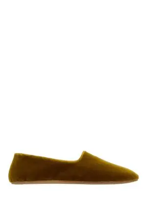 THE ROW Ponti Velvet Ballerinas - Yellow