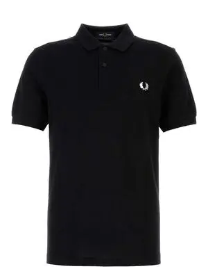 Fred Perry Piqué Polo Shirt - Black