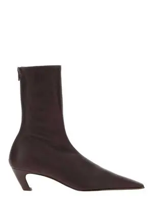 Khaite KHAITE Arizona Nappa Leather Ankle Boots Purple