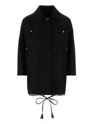 Gucci Gabardine Jacket With Drawstring Hem - Black