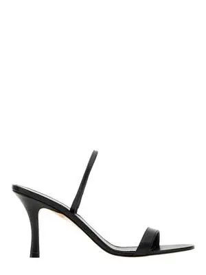 THE ROW Leather Ella Sandals - Black