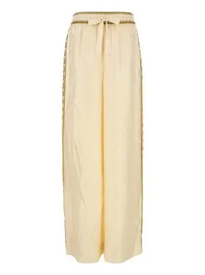 ZIMMERMANN ZIMMERMANN Luna Silk Twill Wide-Leg Pants