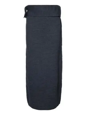 ENTIRE STUDIOS Virgin Wool Tiered Maxi Skirt - Ash
