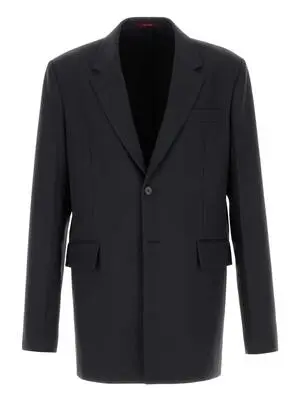 Gucci Graphite Twill Wool Blazer For - Grey