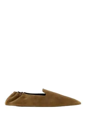 THE ROW The Row Casa Suede Loafers Camel