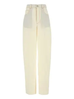 Bottega Veneta BOTTEGA VENETA Wool Tailored Straight Leg Pants White