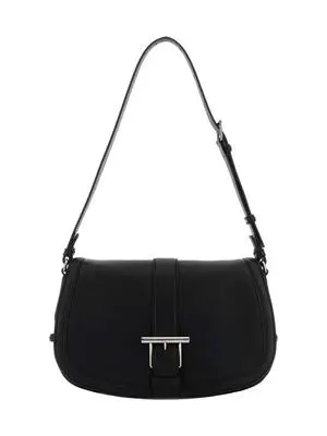 Alexander McQueen Large Leather Satchel Crossbody Handbag - Black
