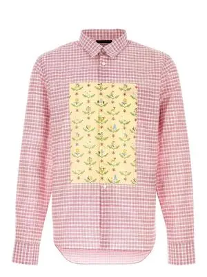 Prada Prada Printed Checked Cotton Shirt Checked