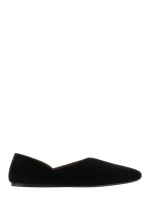 Khaite KHAITE Jane Leather And Suede Ballerinas Black