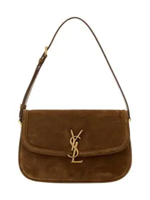 SAINT LAURENT Saint Laurent Solferino Suede Shoulder Handbag