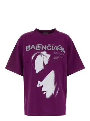 Balenciaga BALENCIAGA Oversized Cotton T-Shirt Purple