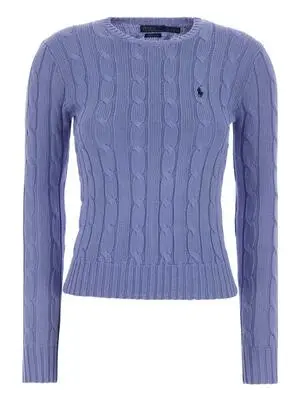 Polo Ralph Lauren Polo Ralph Lauren Women's Cotton Knit Sweater Light Blue