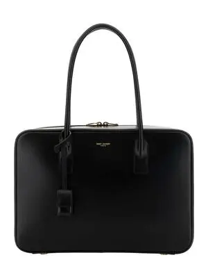 SAINT LAURENT SAINT LAURENT Leather Day Bag With Suede Lining And Golden Hardware