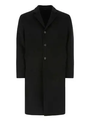 Prada Tailored Wool-blend Jacket With Angora - Black