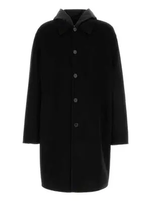 Prada Cashmere Jacket With Silk-lined Interior - Black