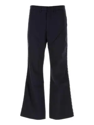 WALES BONNER Tailored Cotton Flared Trousers - Blue