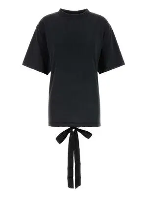 Balenciaga BALENCIAGA Graphite Cotton T-Shirt With Graphic Detail Grey