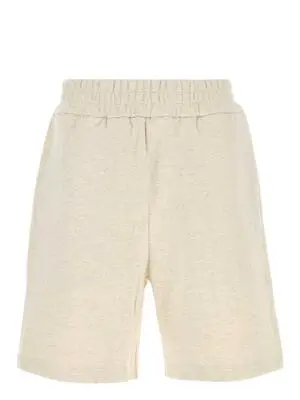 Fendi Fendi Melange Cotton Bermuda Shorts Yellow