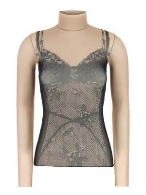 BALENCIAGA BALENCIAGA Printed Stretch Tulle Top