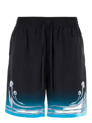Casablanca Casablanca Printed Satin Bermuda Shorts Printed