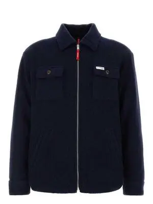 FAY Wool-blend Jacket With Nylon Lining - Blue
