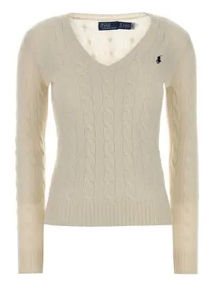 Polo Ralph Lauren Polo Ralph Lauren Cable Knit Wool-Cashmere Sweater White