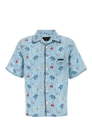 Prada Satin Shirt For - Printed