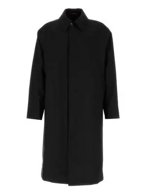 Gucci Wool Overcoat With Cupro Lining - Black
